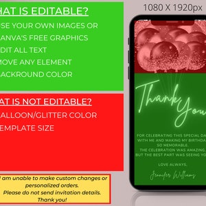 Digital Thank You Birthday Message Electronic Thank You Note - Etsy