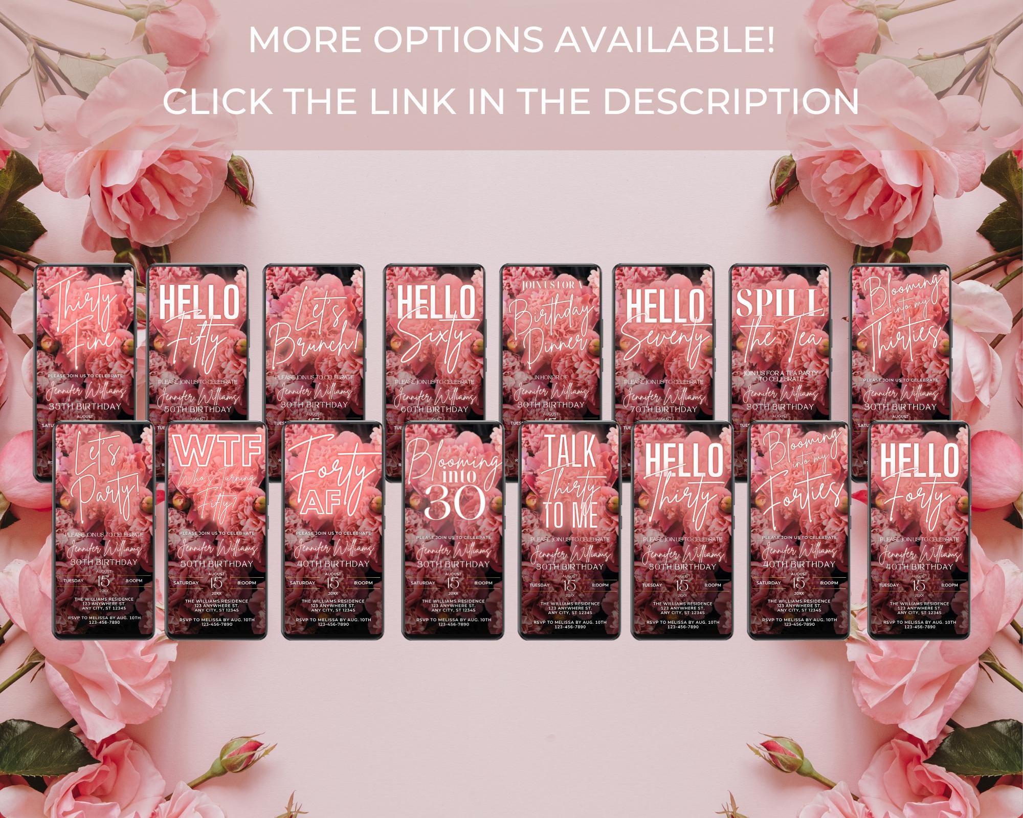 Digital Farewell Brunch Invitation, Moving Retirement, Blush Pink ...