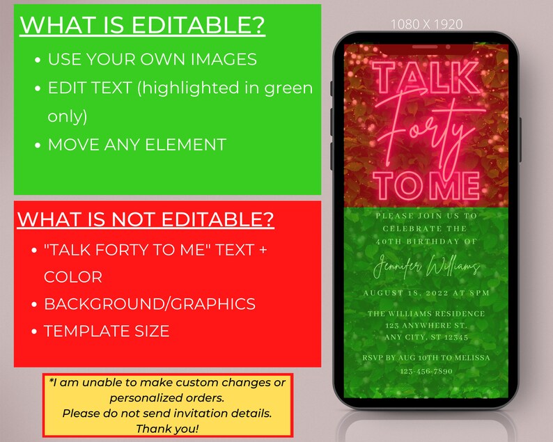 Digital Talk Forty to Me 40th Birthday Invitation Electronic - Etsy