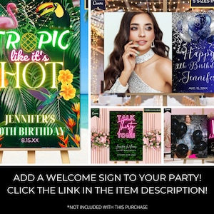 Electronic Tropical Tropic Like It's Hot Birthday Trip Itinerary Invite ...