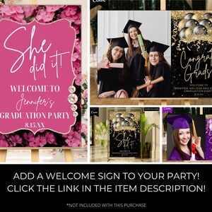 Digital Triple Graduation Party Photo Template Invitation, They Did It ...