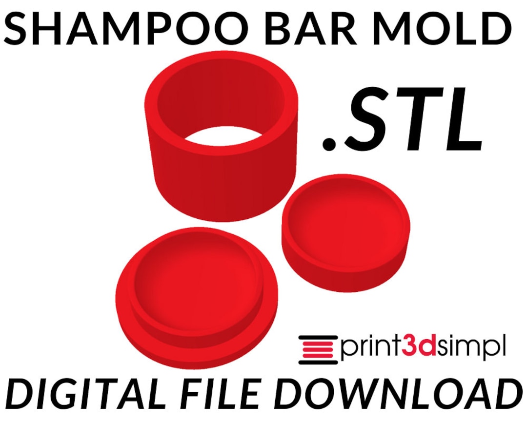 Shampoo Bar Mold Classic Shape (digital Download STL, 3 Sizes) 3D Print ...