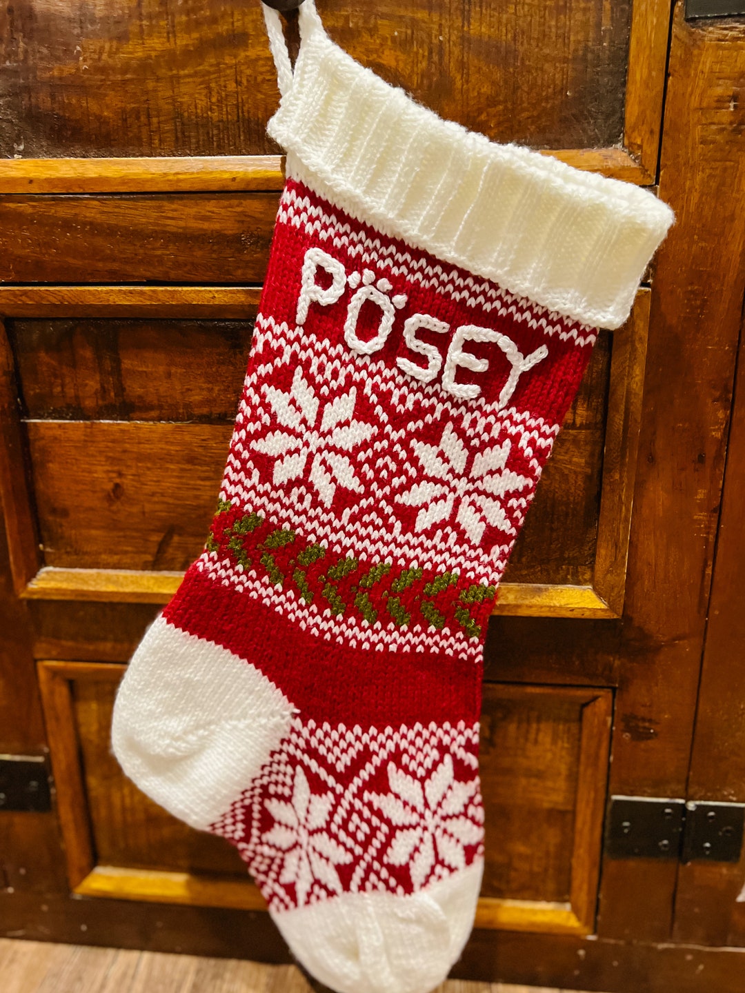 Christmas Knitting Pattern | Extra-large Stocking Pattern | Jumbo Knit ...