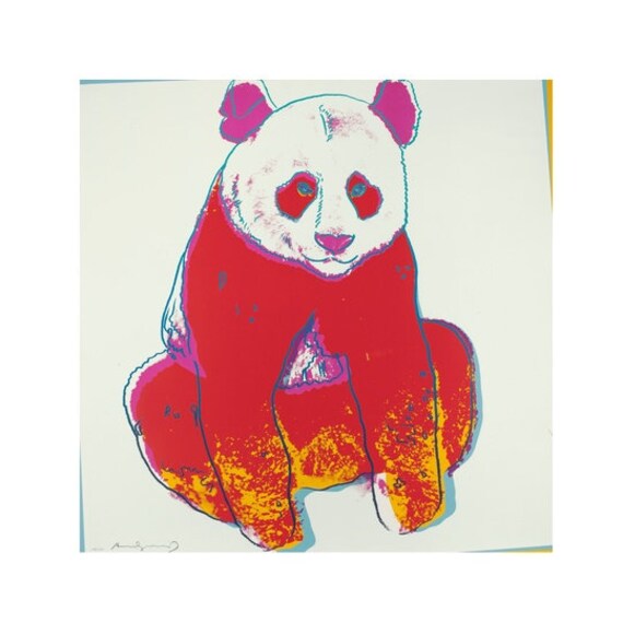 Pop Art'Panda' Wall Art Canvas Painting Bathroom | Etsy