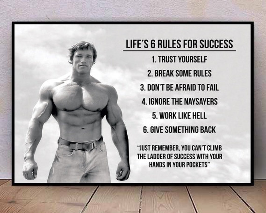 Arnold Schwarzenegger Wall Art Canvas Painting Poster, Bathroom Wall ...