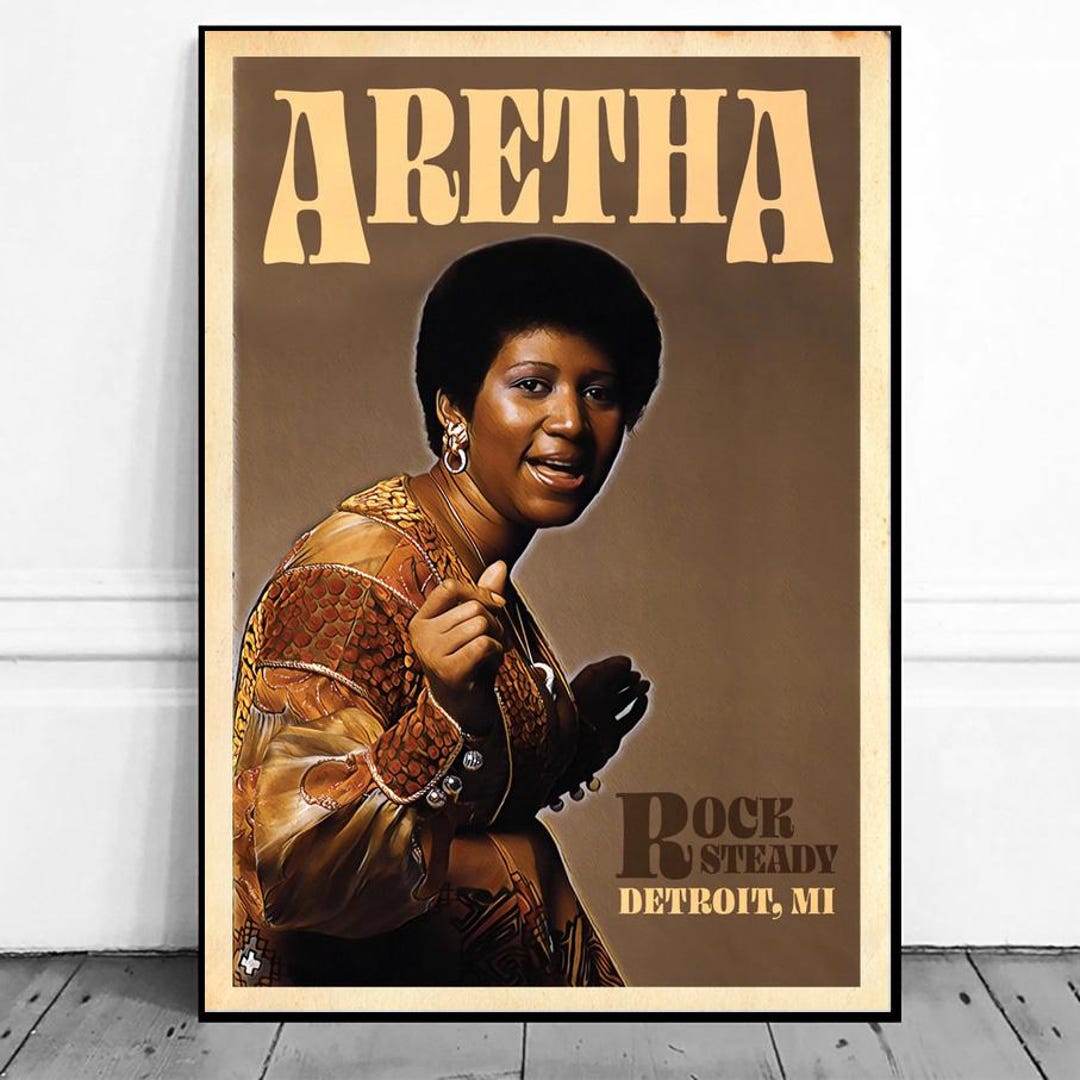 Aretha Franklin Poster Wall Art Canvas Painting Poster, Bathroom Wall ...