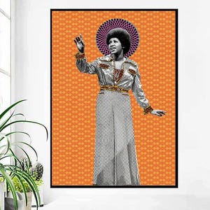 Aretha Franklin Poster Wall Art Canvas Painting Poster, Bathroom Wall ...