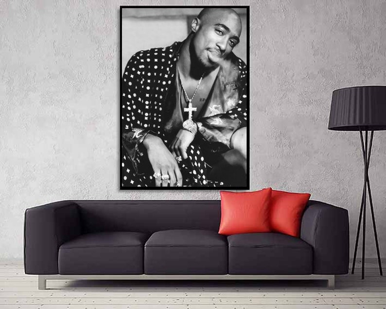 Tupac 2pacwall Art Canvas Painting Bathroom Wall Decorno - Etsy