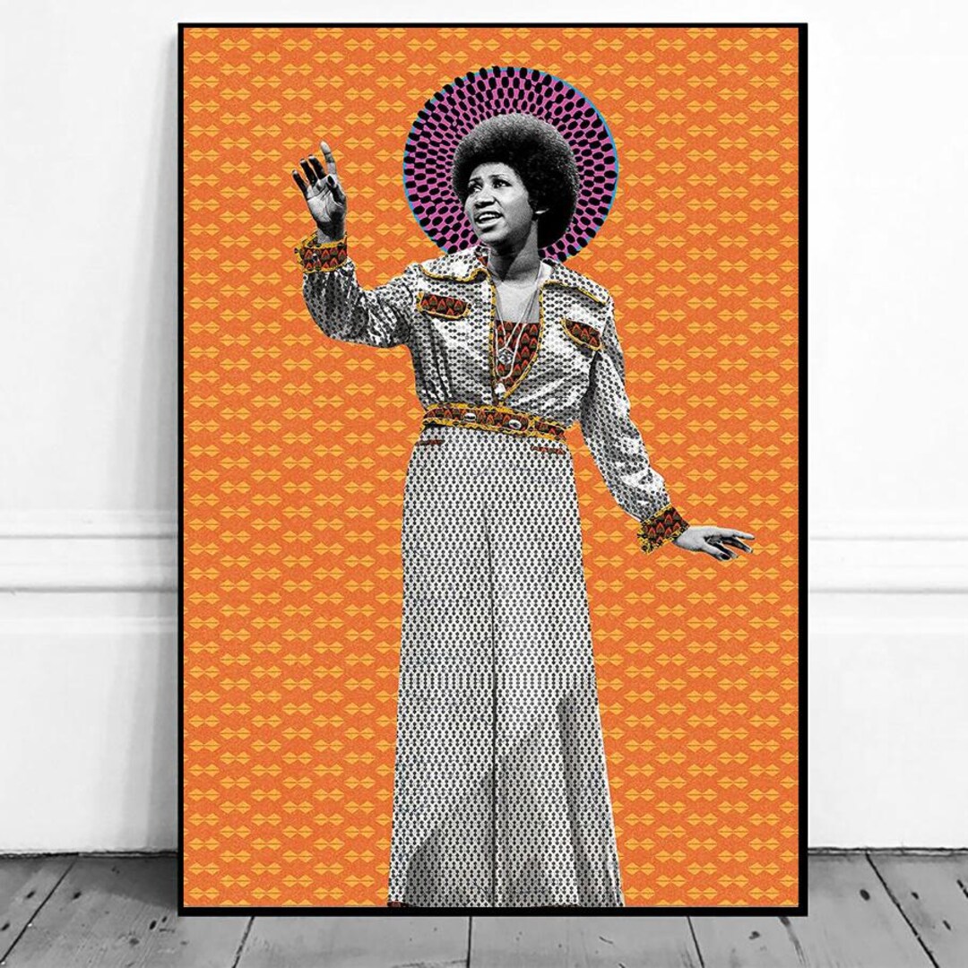 Aretha Franklin Poster Wall Art Canvas Painting Poster, Bathroom Wall ...
