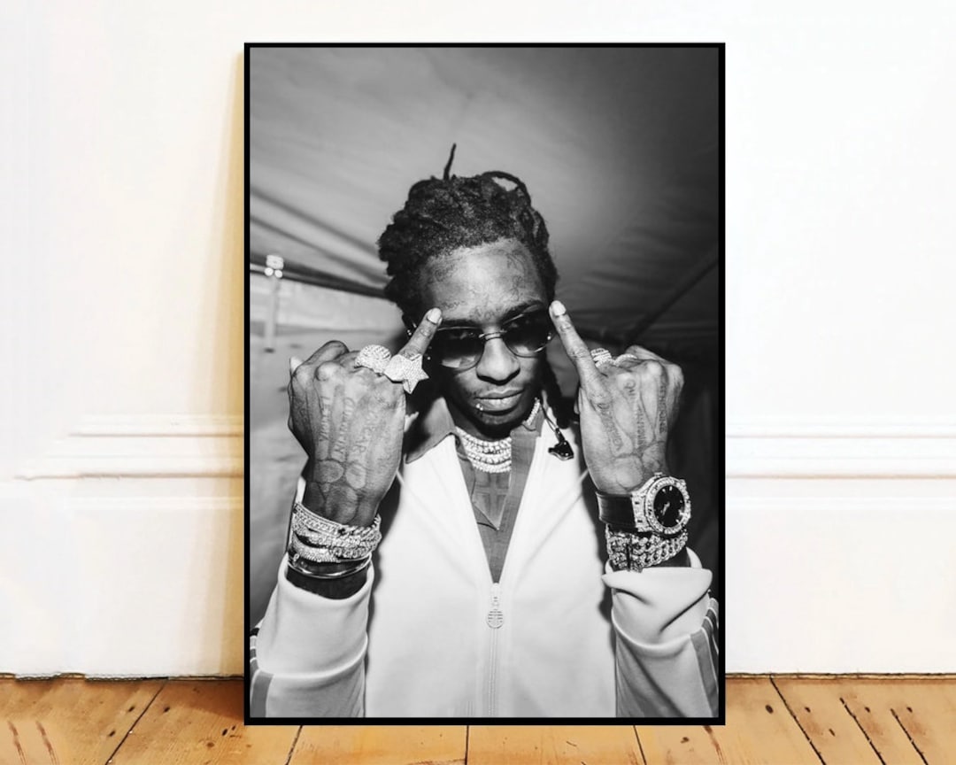 Young Thug Wall Art Canvas Painting Poster, Bathroom Wall Decor,no ...