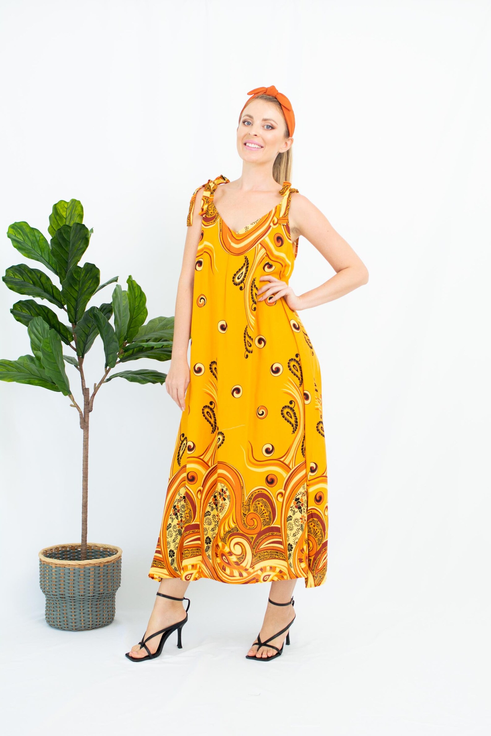 Yellow Sundress Plus Size for Women Summer Sundress Cotton - Etsy