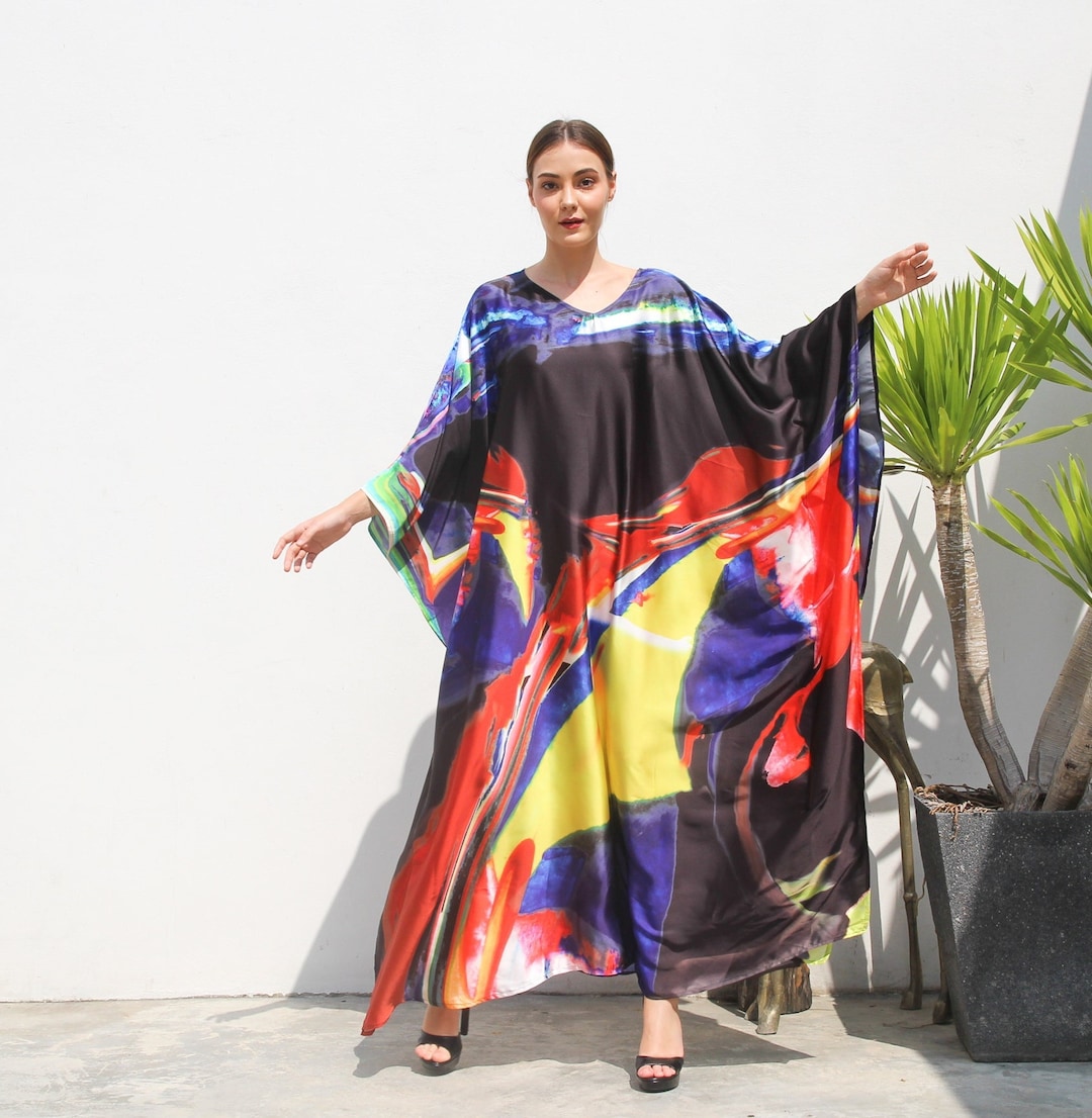Luxury Silk Kaftan Dressing Gown Kaftan Wedding Dress - Etsy