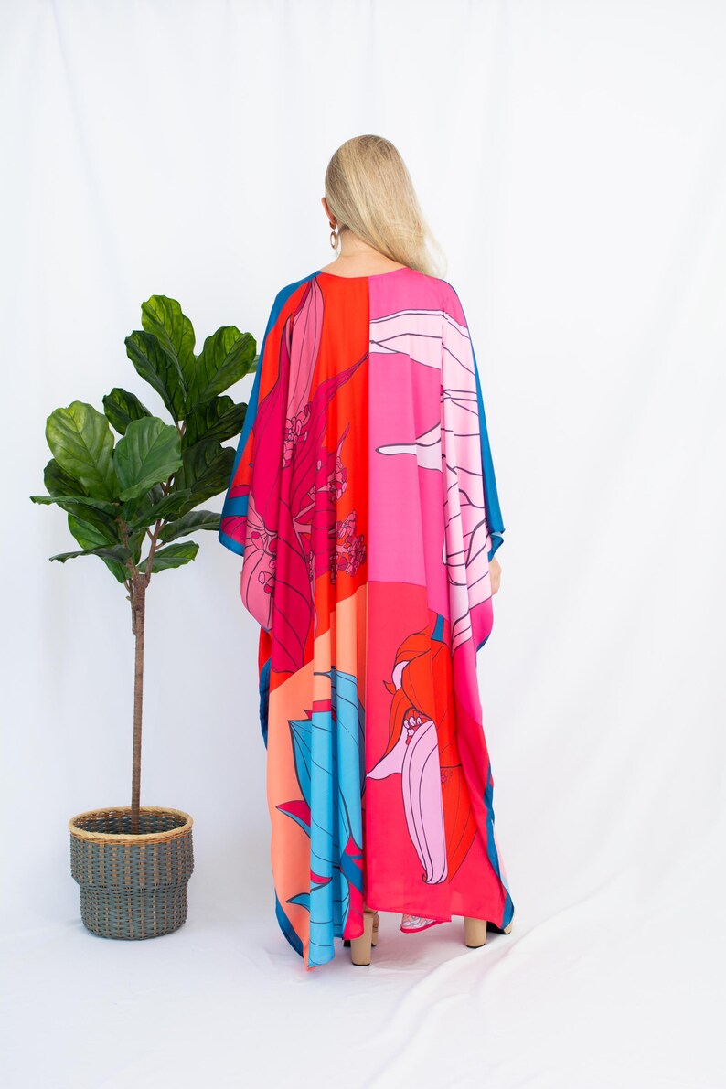 Pink Silk Caftan Silk Kaftan Plus Size Luxury Silk Kaftan - Etsy