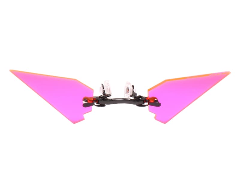 Avant Garde Style Pointytriangle Neon Pink Pince-nez Glasses - Etsy