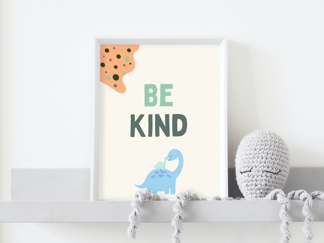 Be Kind Wall Decor, Kids Poster, Affirmation Sign - Etsy