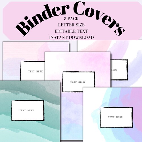 Binder Cover Boys 10 Printable & Editable Binder - Etsy