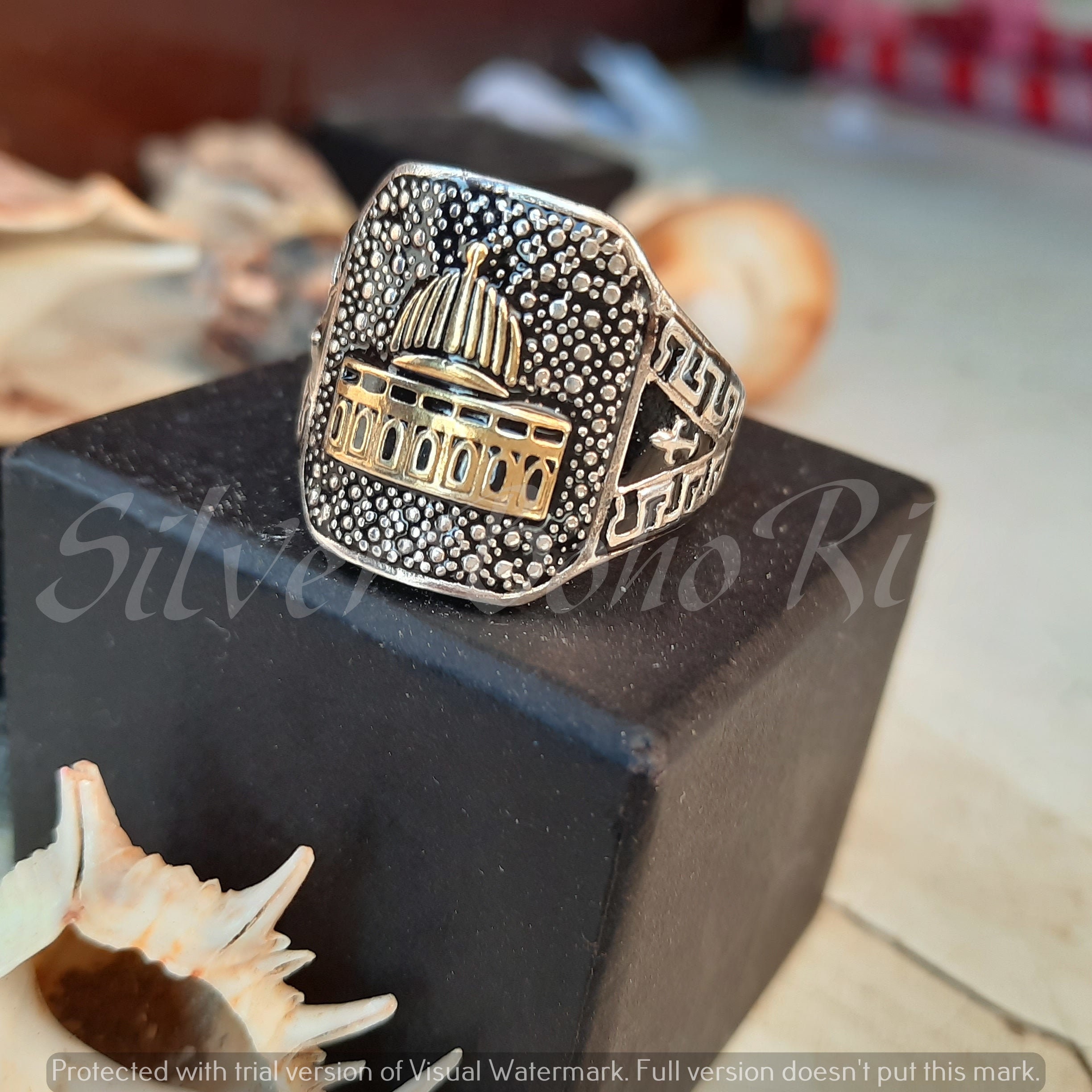 Mosque Ring Allah Ring Muhammed Ring Islamique Ring Unique | Etsy