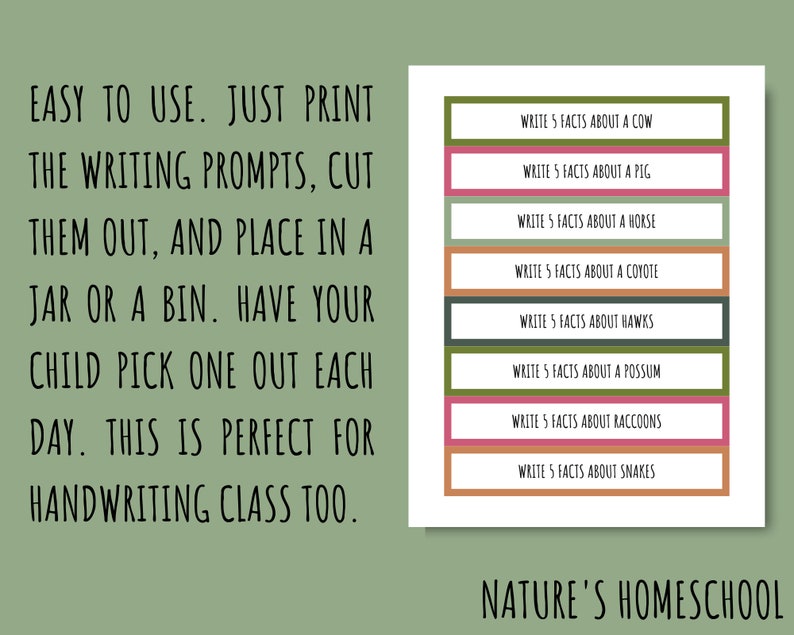 180 Creative Writing Prompts for Kids Homeschool Writing Activity Kids ...