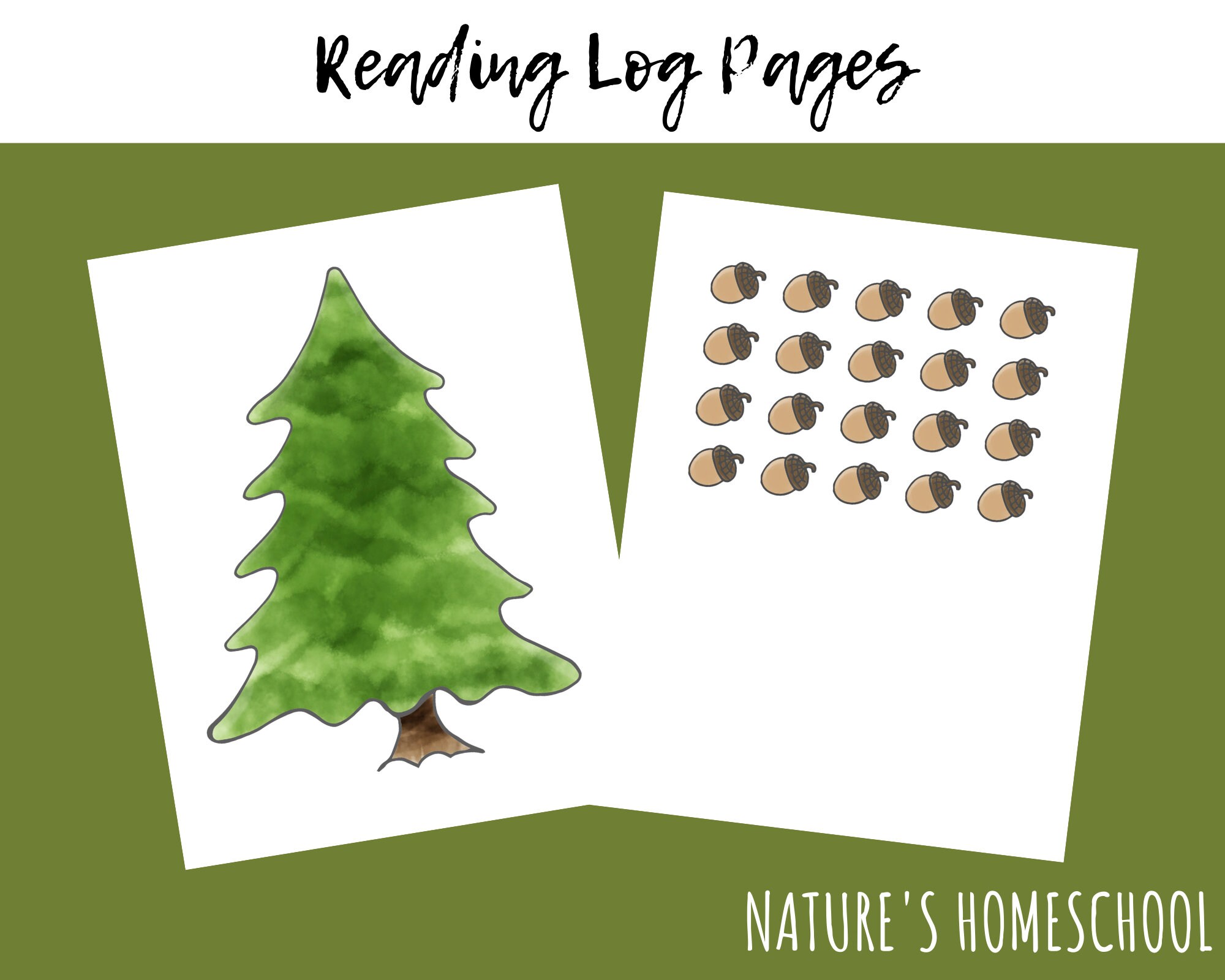 Reading Log Nature Inspired - Homeschooling - Literature - Elementatry ...