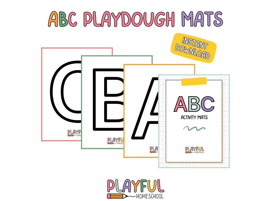 ABC Activity and Playdough Mats for Homeschool, Learning Activities ...