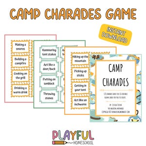 Camp Charades Game for the Family - Outdoor Play and Games for Kids ...