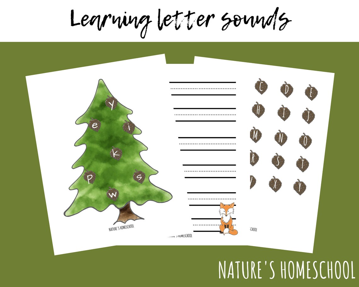 Beginning Sounds in Nature Homeschool Printables for Reading and ...