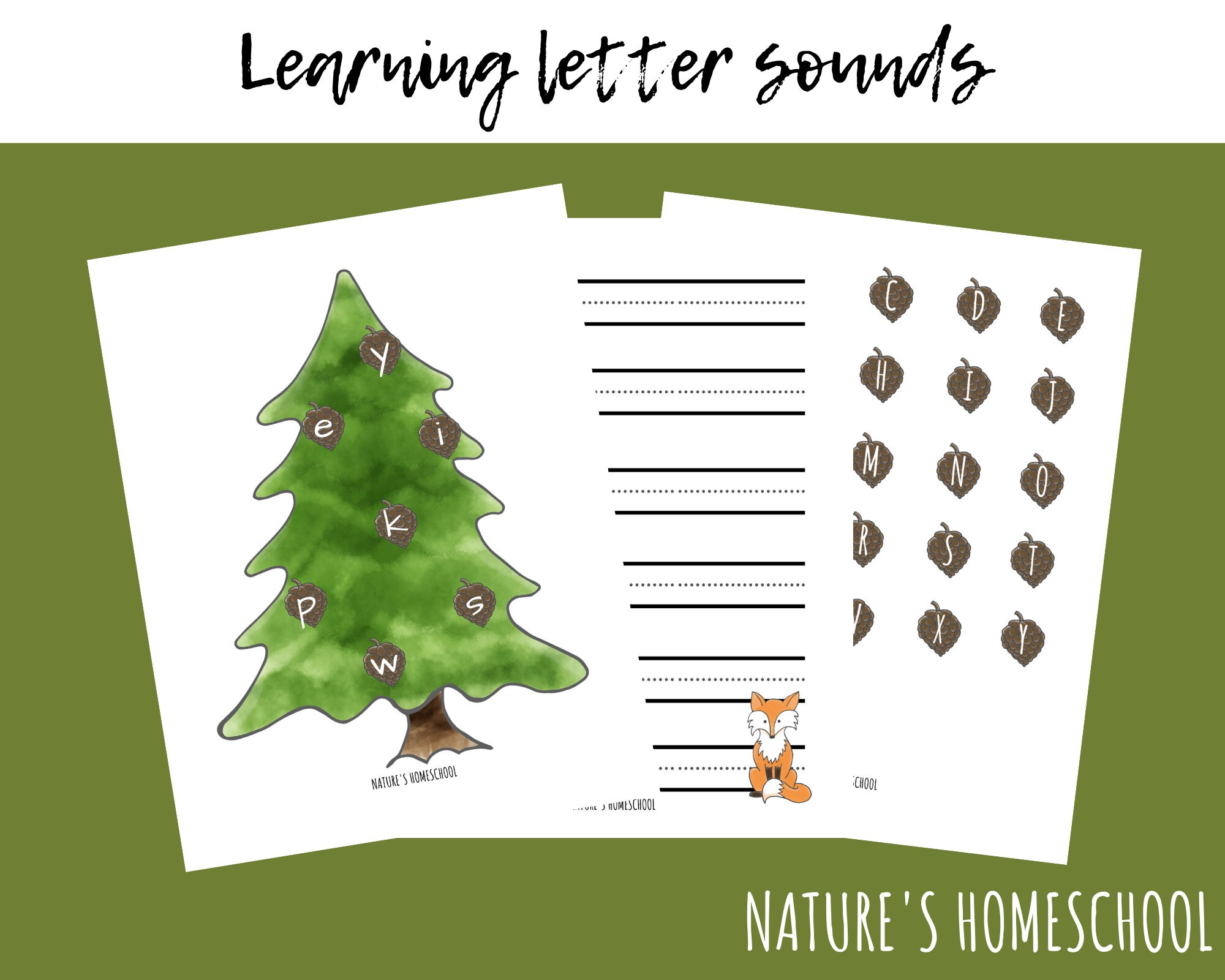 Beginning Sounds in Nature Homeschool Printables for Reading and ...