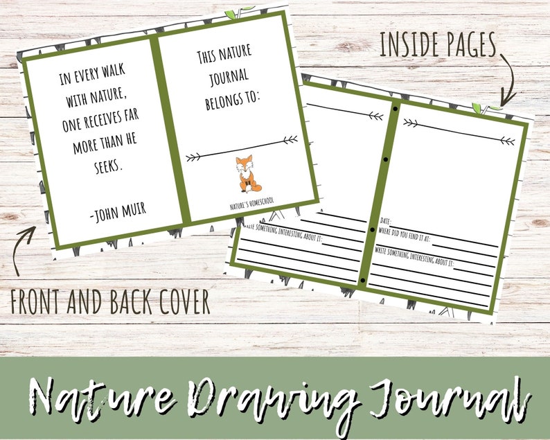 Printable Nature Journal for Kids - Outdoor Drawing Book for Children ...