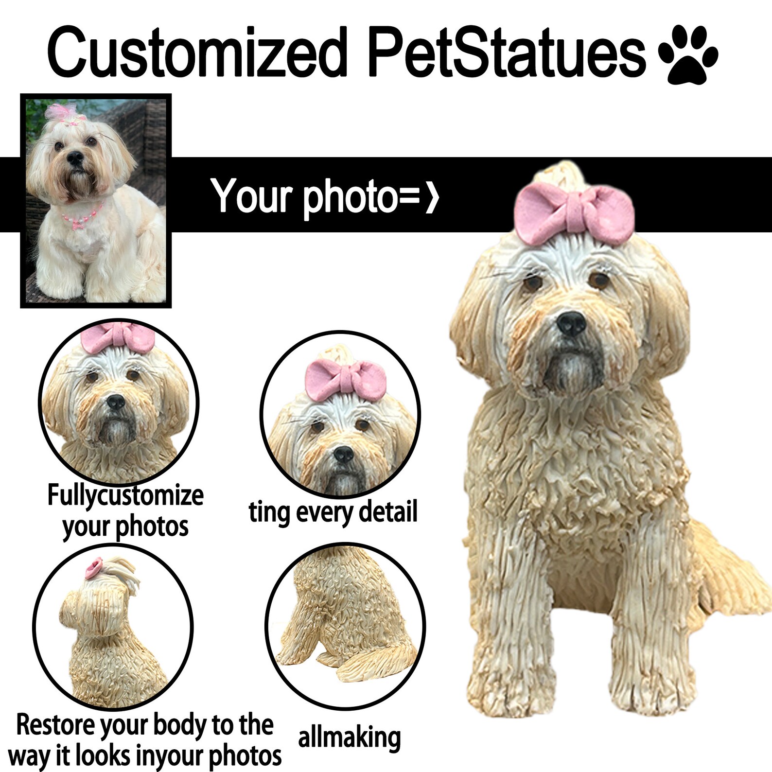 Personalized Custom Pet Dog Statues, Wedding Cake Statues,pet Birthday ...