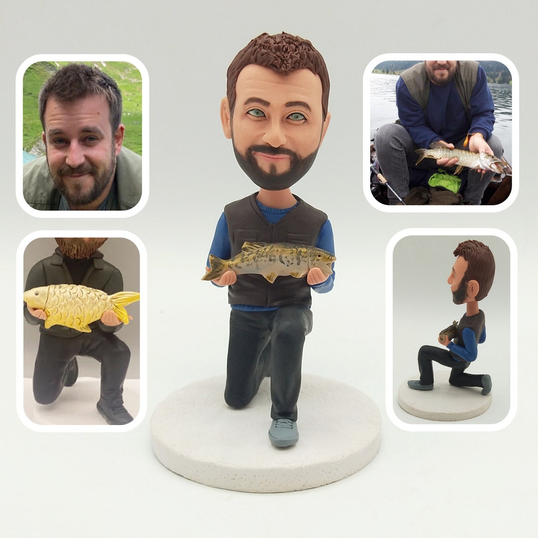 Custom Fishing Bobblehead Gifts, Custom Fisherman Bobblehead Gifts ...