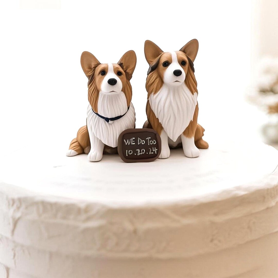 Personalized Pet Wedding Cake Topper, Custom Dog Birthday Cake Topper ...