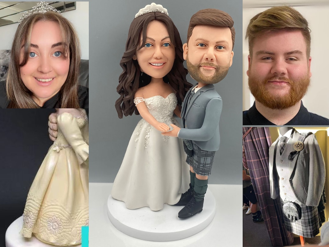 Custom Bobblehead Wedding Cake Topper,personalized Wedding Cake ...
