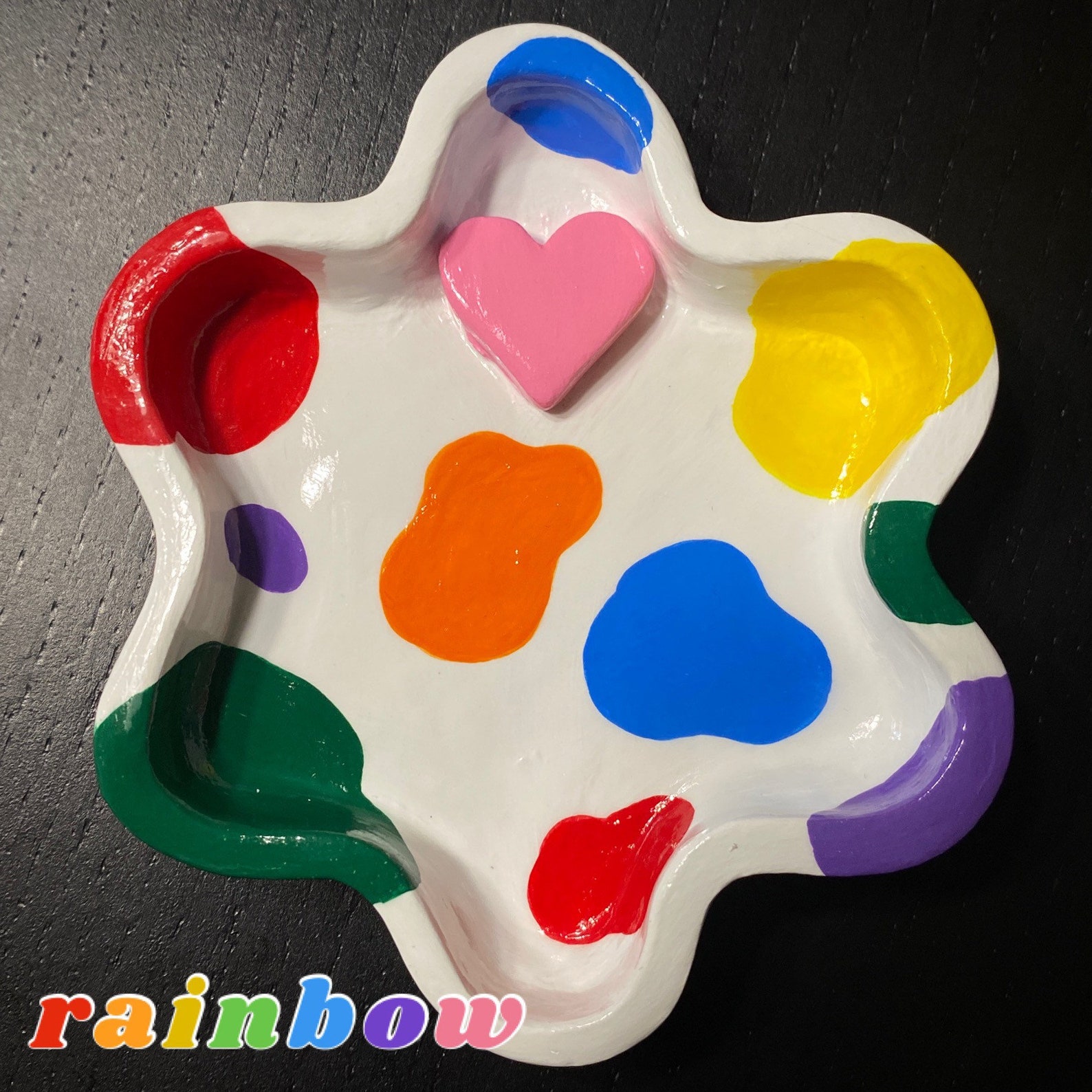 Love Strawberry Cow Clay Trinket Dish - Etsy