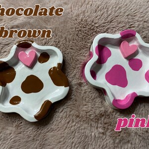 Love Strawberry Cow Clay Trinket Dish Cow Print Trinket Dish - Etsy