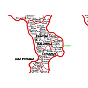 Unique Individual Genealogy Map of Italy - Etsy