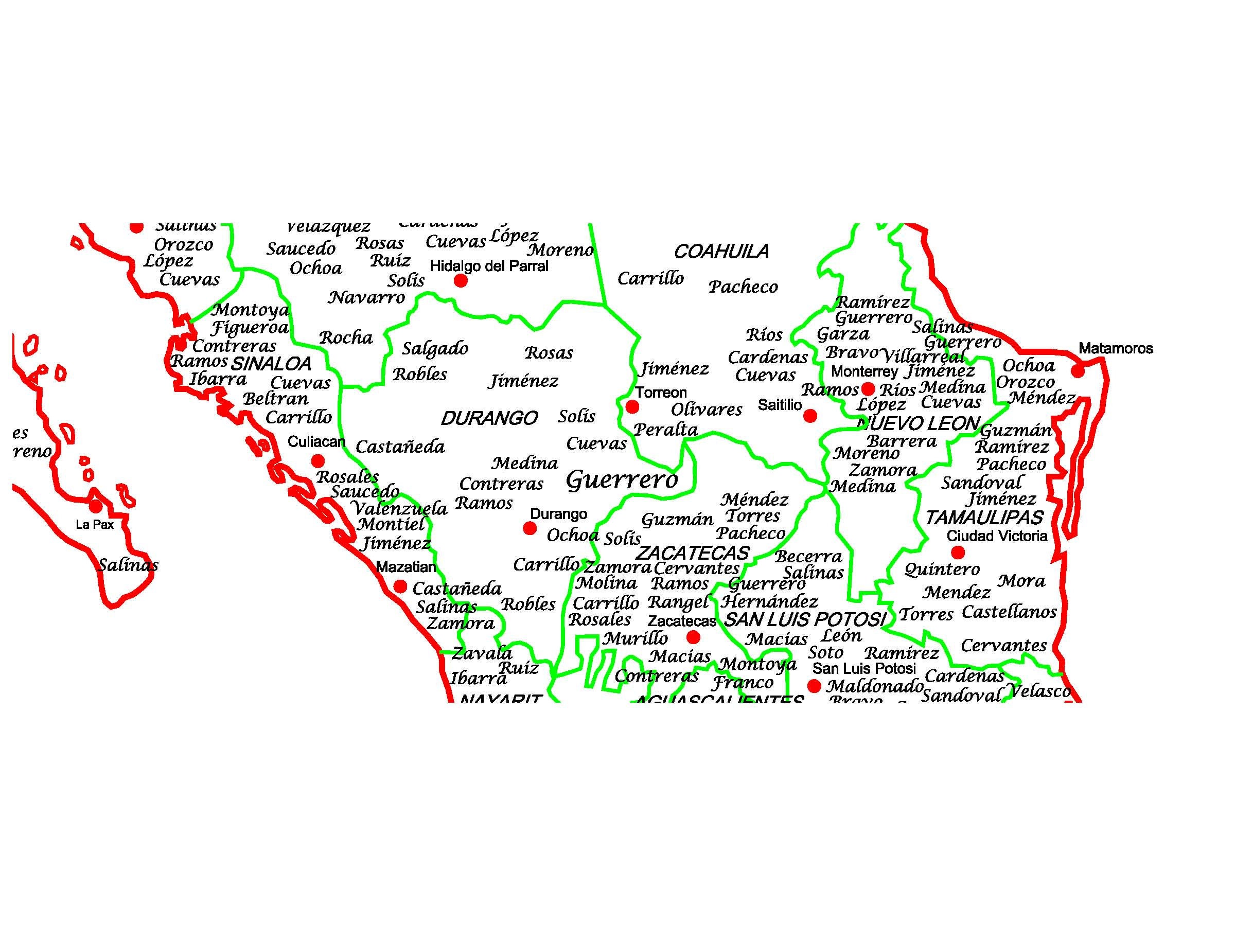 Unique Individual Genealogy Map of Mexico - Etsy
