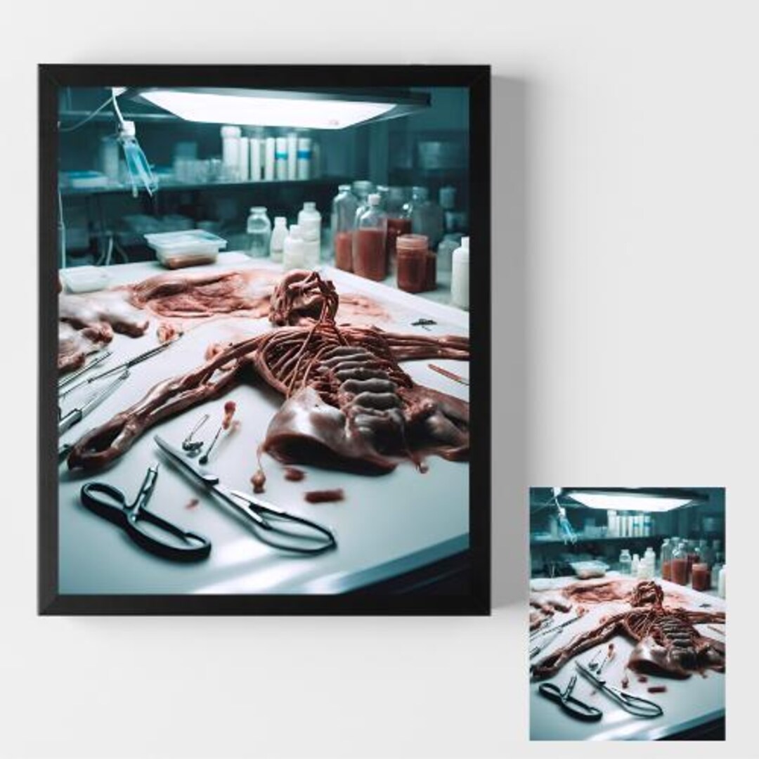 Macabre Distorted Body Autopsy Table True Crime Psychological ...