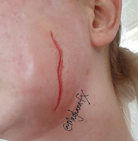 Small Thin Scar Wound Silicone Prosthetic for Film TV | Etsy