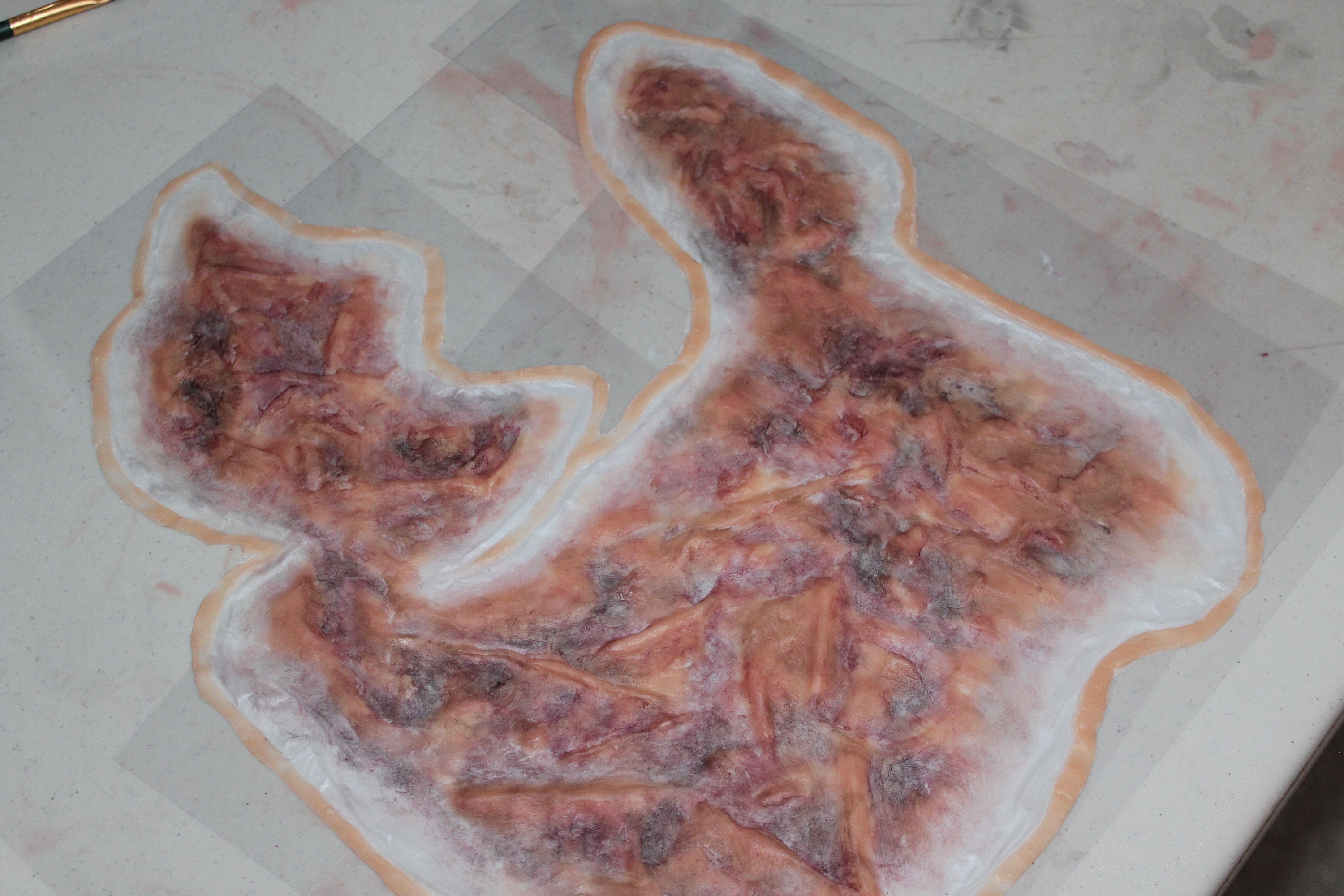 Large Skin Burn Silicone Prosthetic With Synthetic Burn / Pus - Etsy