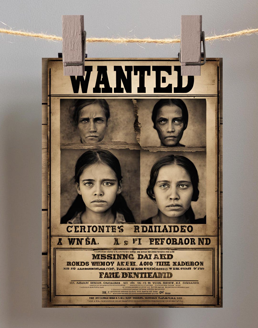 Vintage Wanted List 4 People Missing Persons Photograph True Crime ...