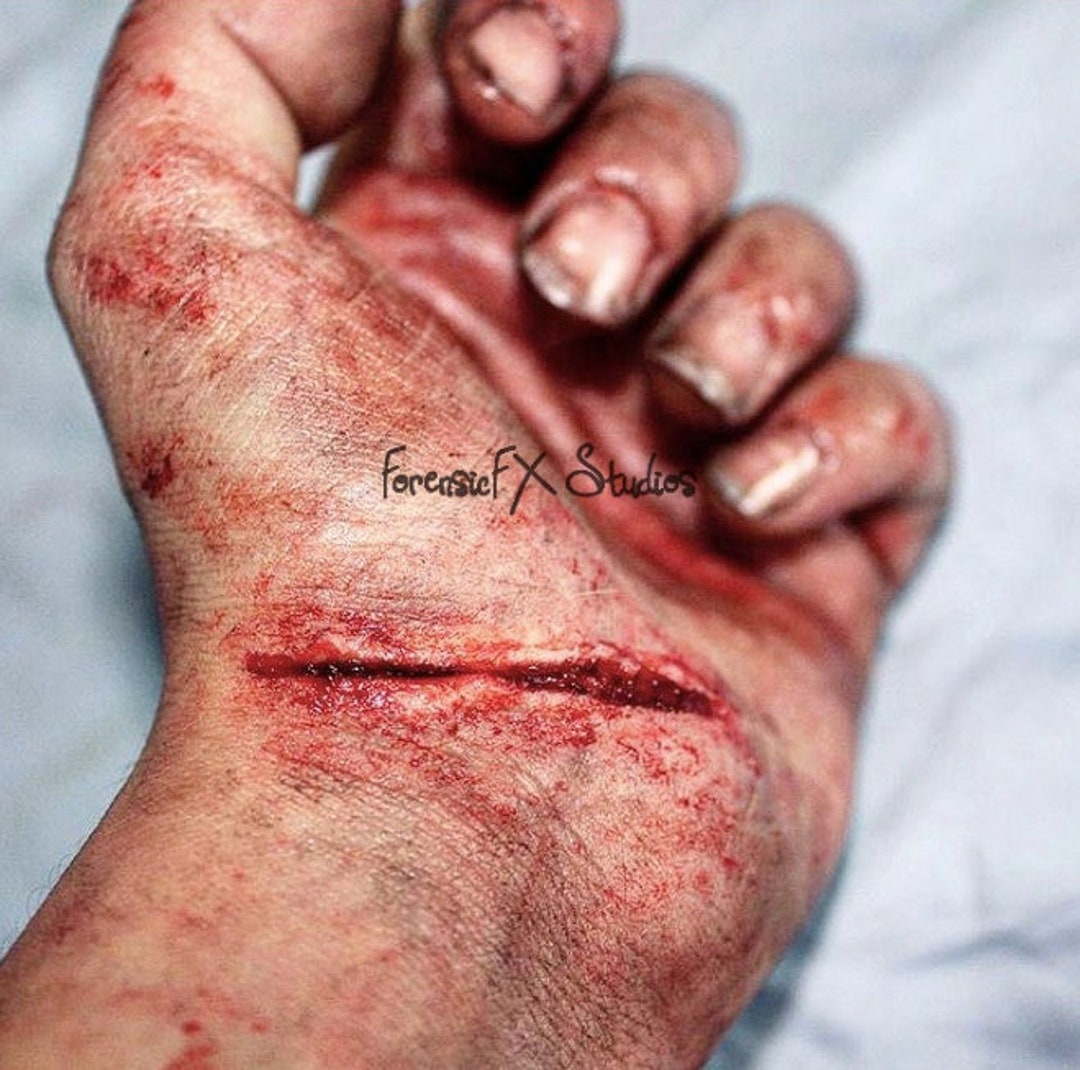Digital Print - Decomposed Cut Hand Crime Scene Mock Photo; Policing ...