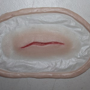 Small Thin Scar Wound Silicone Prosthetic for Film, TV, Halloween ...