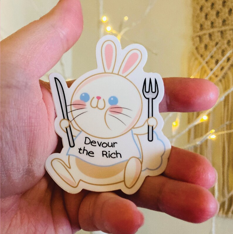 Eat the Rich Gloss Sticker Die Cut Stickers High Quality Vinyl Stickers ...