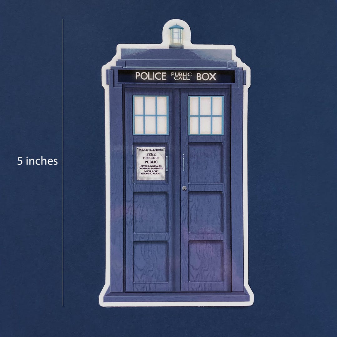 5 Large TARDIS Sticker, Dr. Who Sticker, Die Cut Stickers, High Quality ...