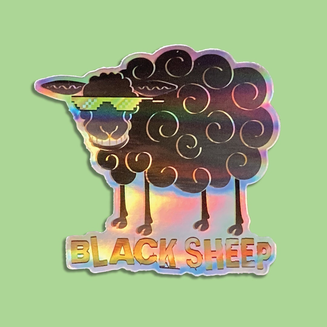Metallic Black Sheep Sticker, Die Cut Stickers, High Quality Vinyl ...