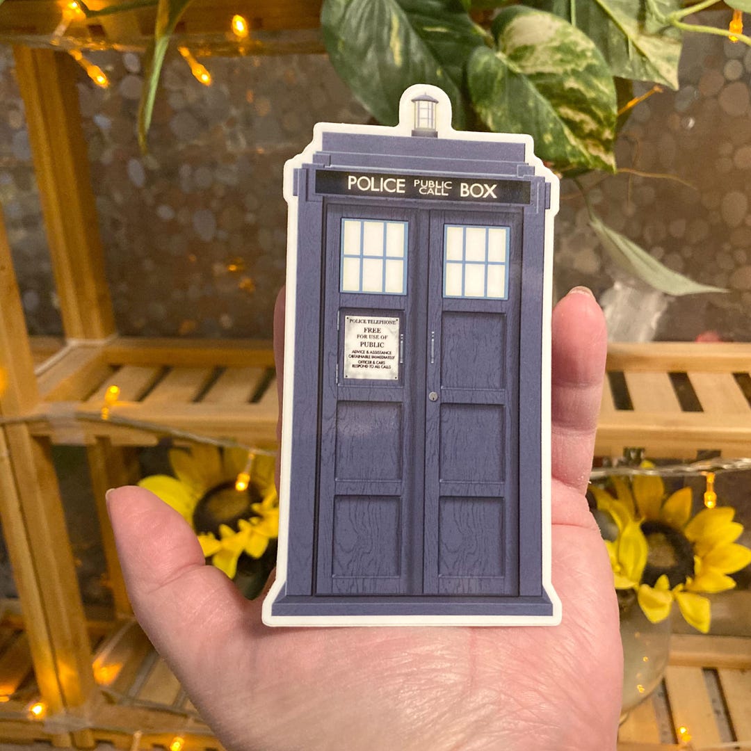 5" Large TARDIS Sticker, Dr. Who Sticker, Die Cut Stickers, High ...