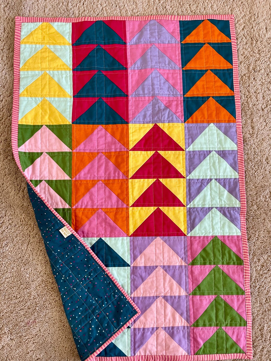 Flying Geese Baby Quilt - Etsy