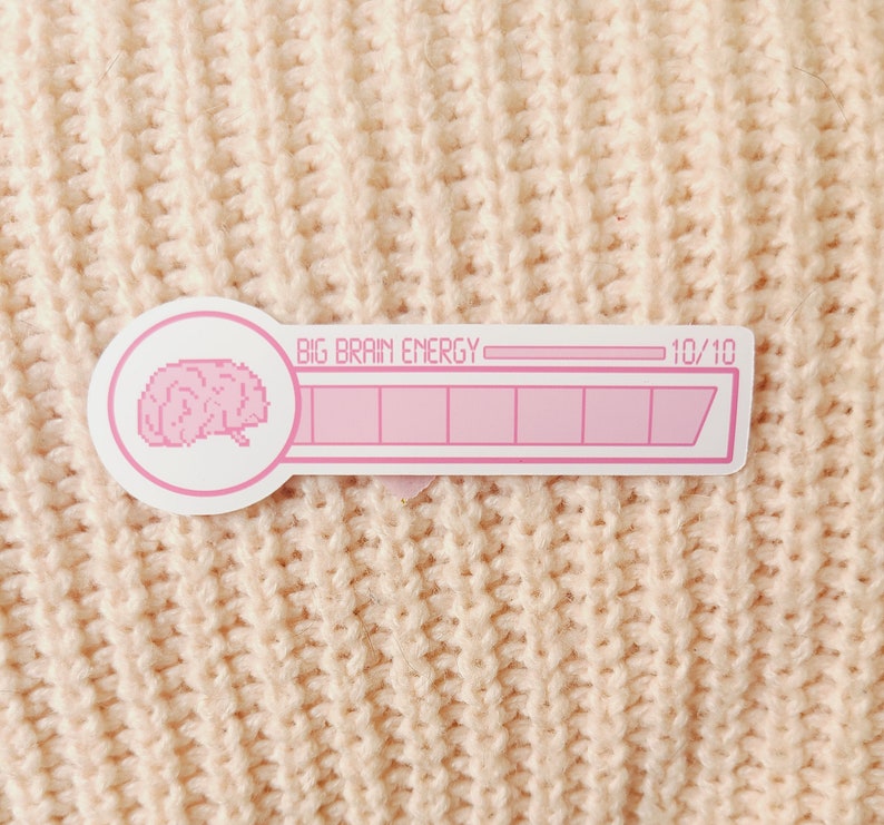 Big Brain Energy Life Bar Sticker | Life Bar Sticker | Energy Sticker ...