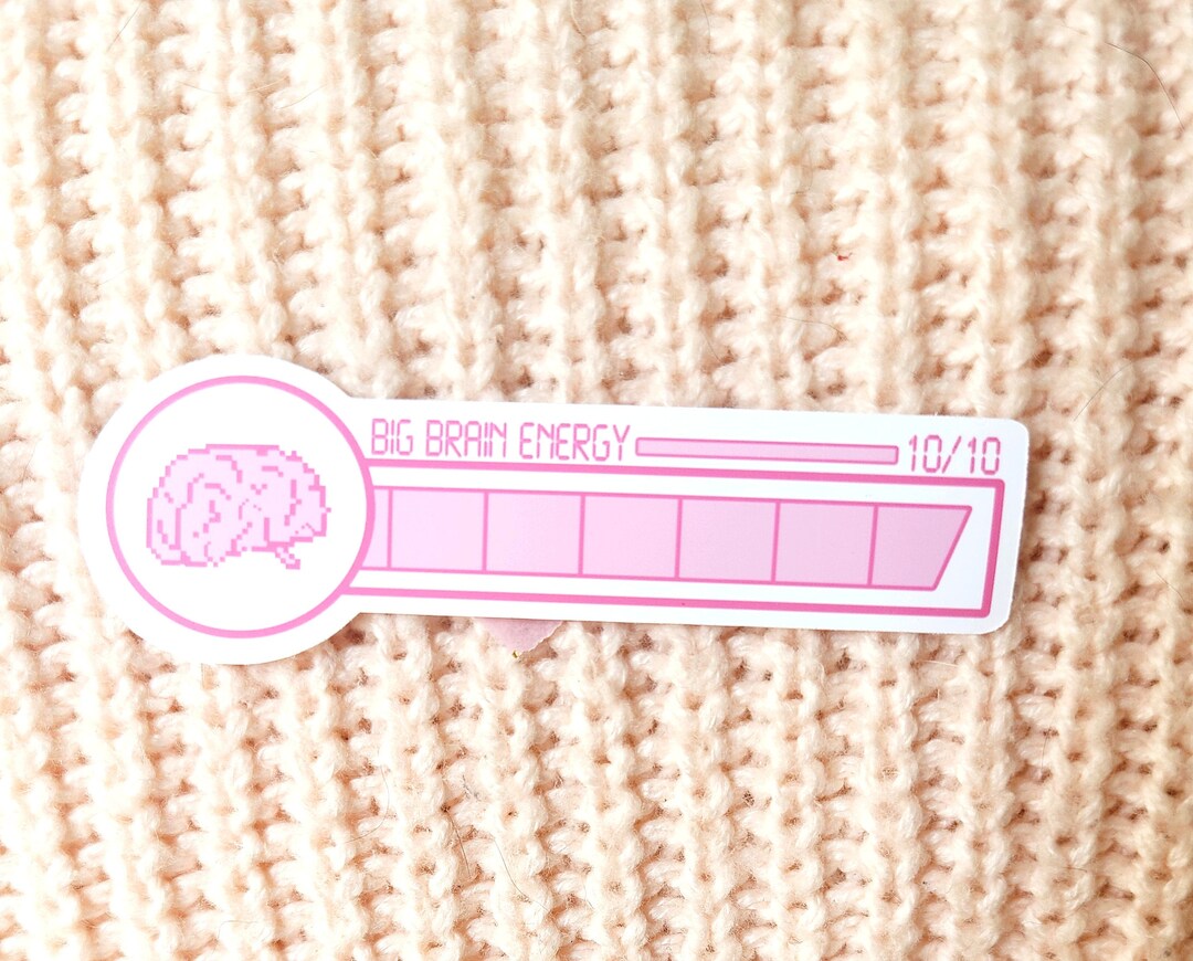 Big Brain Energy Life Bar Sticker | Life Bar Sticker | Energy Sticker ...