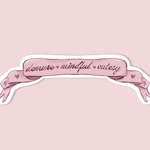 Very Demure Banner Sticker | Demure, Mindful, Cutesy Sticker | Very ...